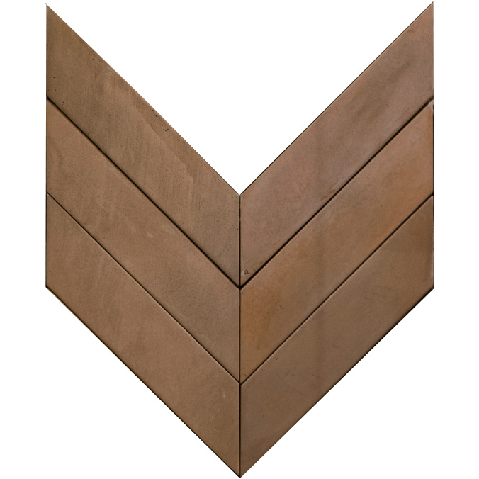 3DTile Chevron Terracota 7,5×38,5cm – Colormix